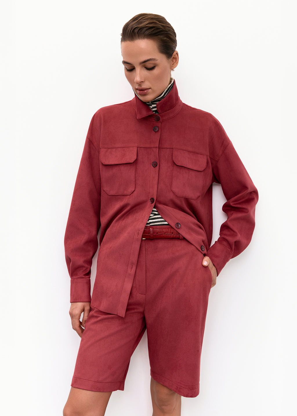 Raspberry Suede Shorts – iam
